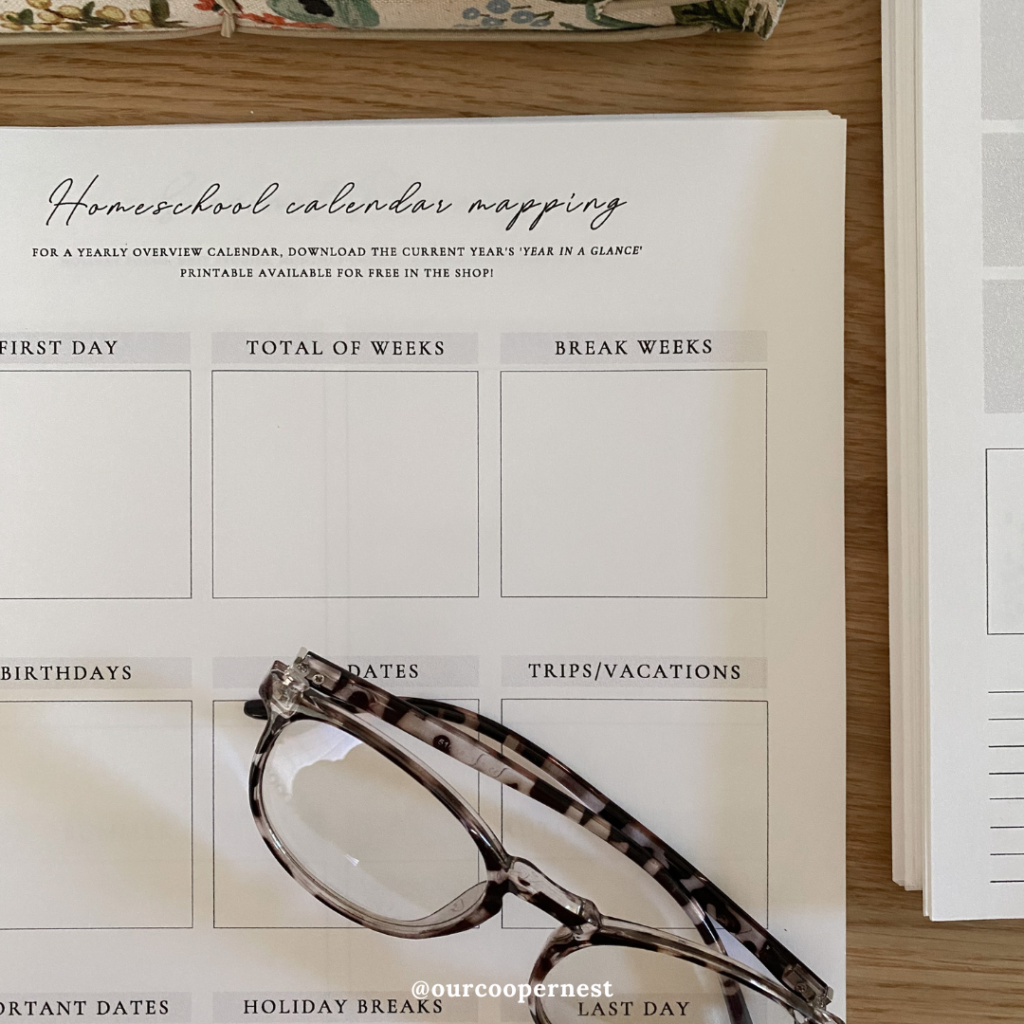 Yearly Homeschool Planning: Part 1-Overview Plans - The Cooper House